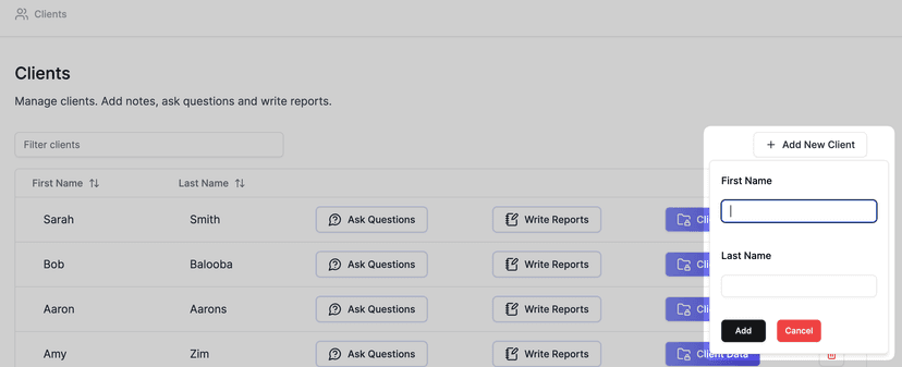 Add a client - Guides