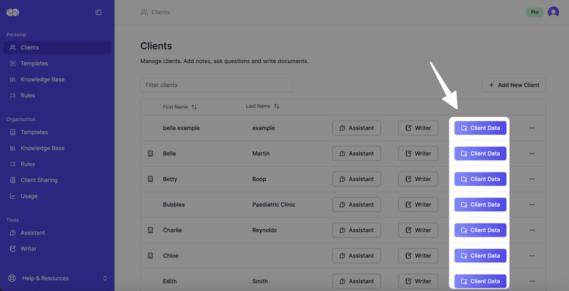 Add Client Notes - Guides