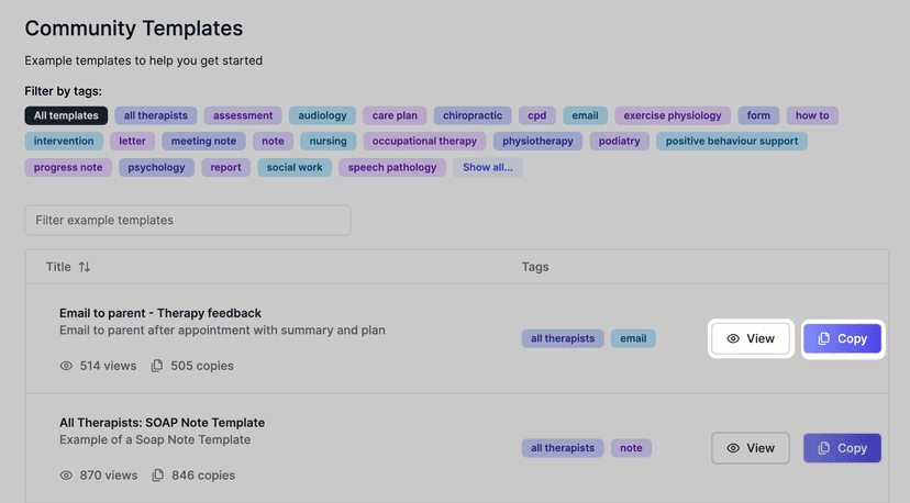 Community Templates - Guides